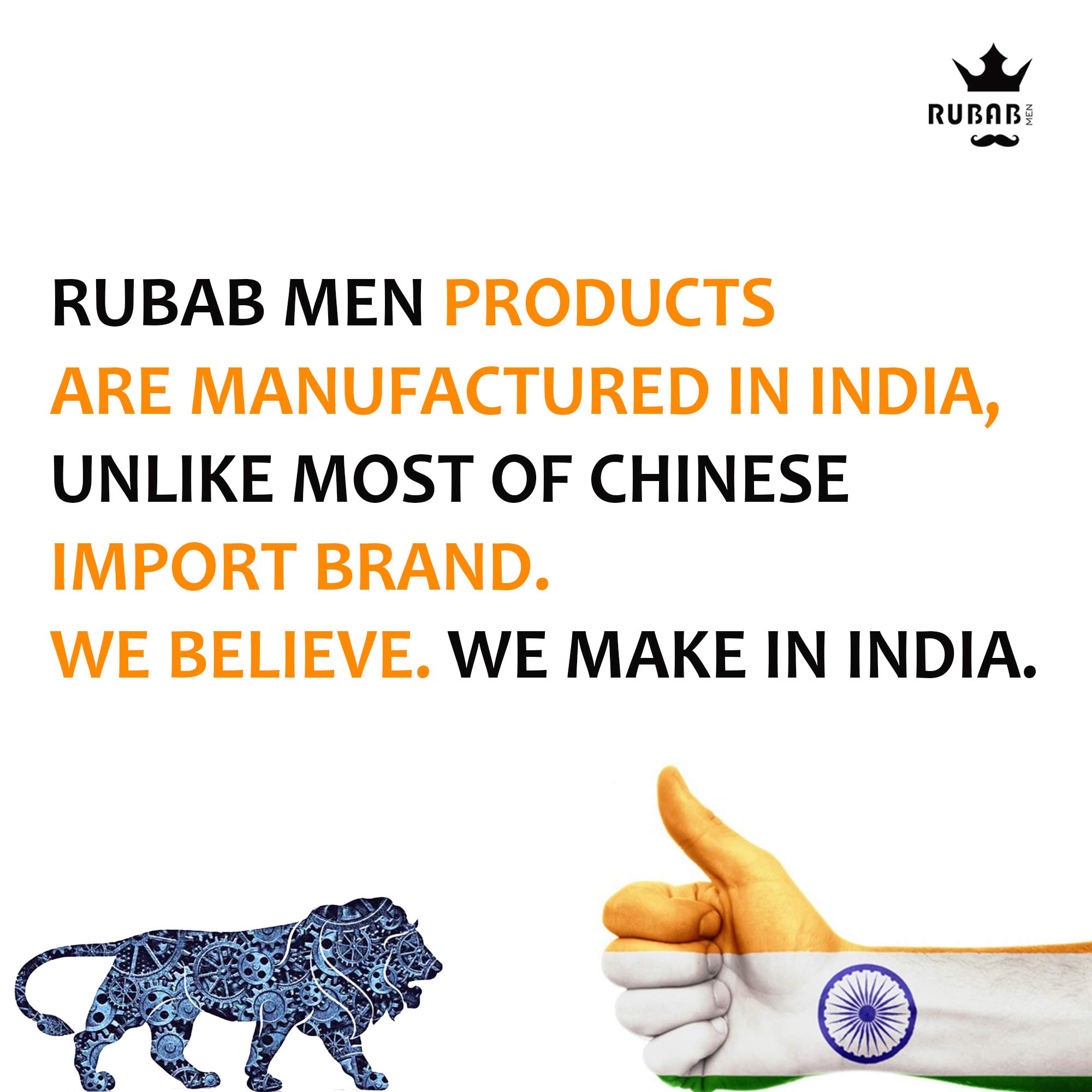 RUBAB MEN 100% Boar Bristle Beard Brush: Travel-Friendly, Premium Wood Handle & Hand-crafted in India | Ideal for Daily Beard Use