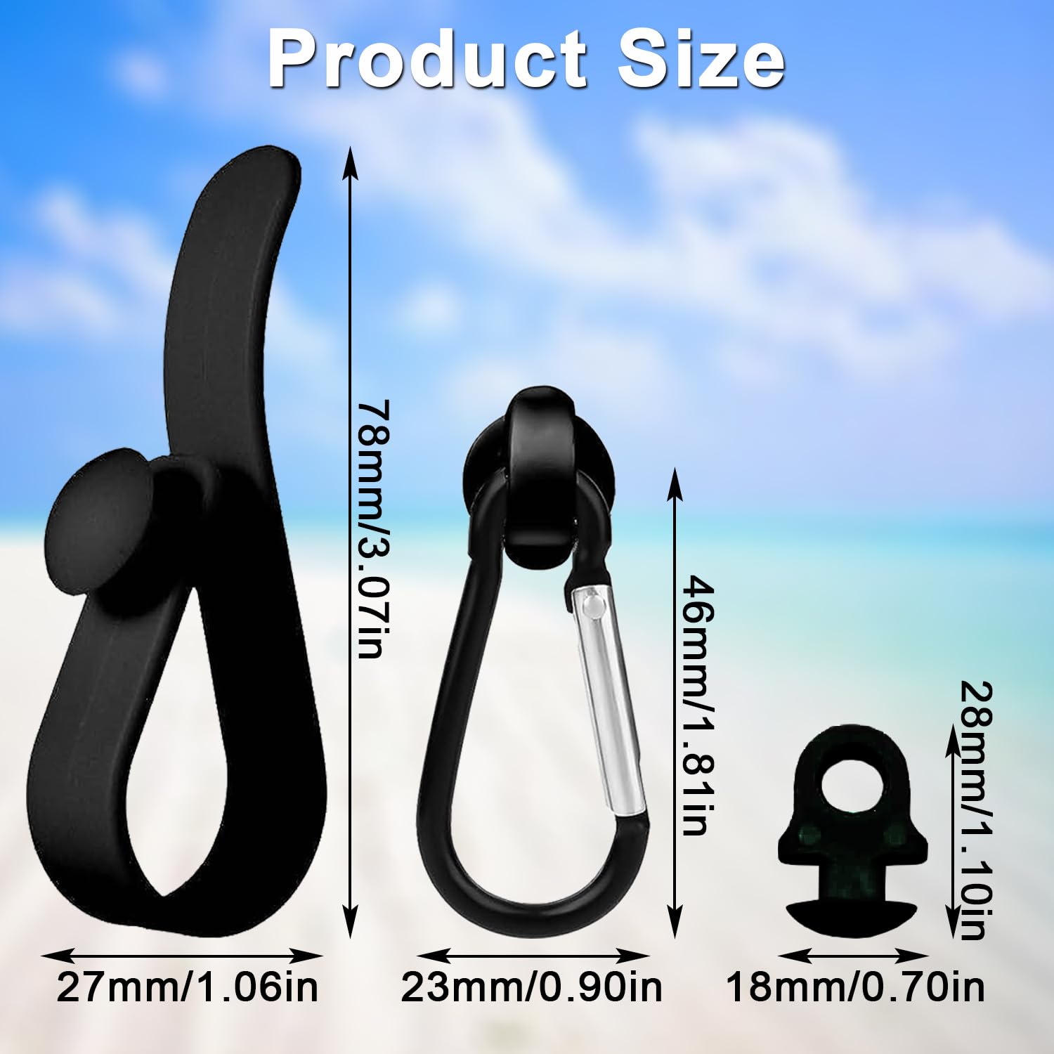 MaehSab 12Pcs Inserts Hooks Accessories for Bogg Bag - Insert Charms Key Holder Attachment for Bogg Bags, Cup Holder Connector, Compatible with Simply Southern Rubber Beach Totes Bags Organizer