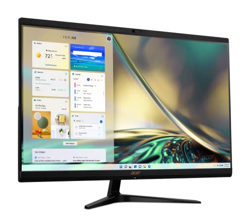 Acer Aspire C27-1700-UR11 AIO Desktop | 27" Full HD IPS Display | 12th Gen Intel Core i5-1235U | Intel Iris Xe Graphics | 8GB DDR4 | 512GB NVMe M.2 SSD | Intel Wireless Wi-Fi 6 | Windows 11 Home