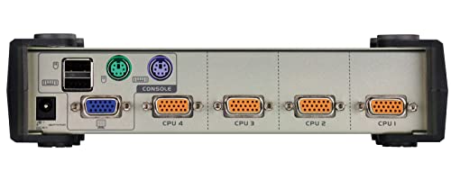 ATEN CS84U 4-Port PS/2-USB KVM VGA Switch - Control up to 4 VGA Computers for Windows, Linux, Mac, and Sun