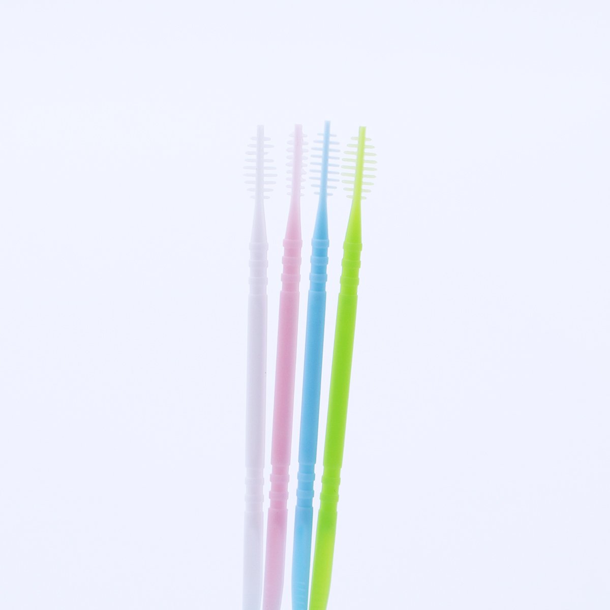 Healifty 200pcs Dental Plastic Toothpicks Double Head Cotton Swabs Oral Care Tooth Sticks