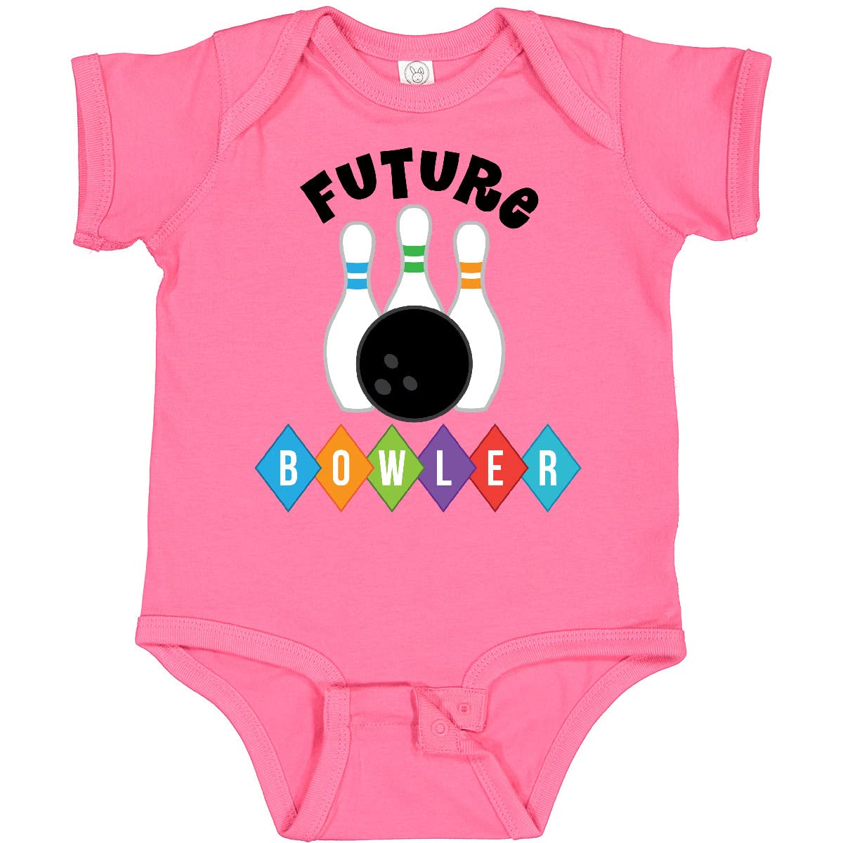 inktastic Future Bowler Bowling Pins Baby Bodysuit 6 Months Hot Pink 20e50
