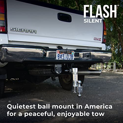 Fastway Flash STBM DT-STBM6625 Adjustable Silent Tow Ball Mount with 6 Inch Drop, 2.5 Inch Shank, and Chrome Plated Balls