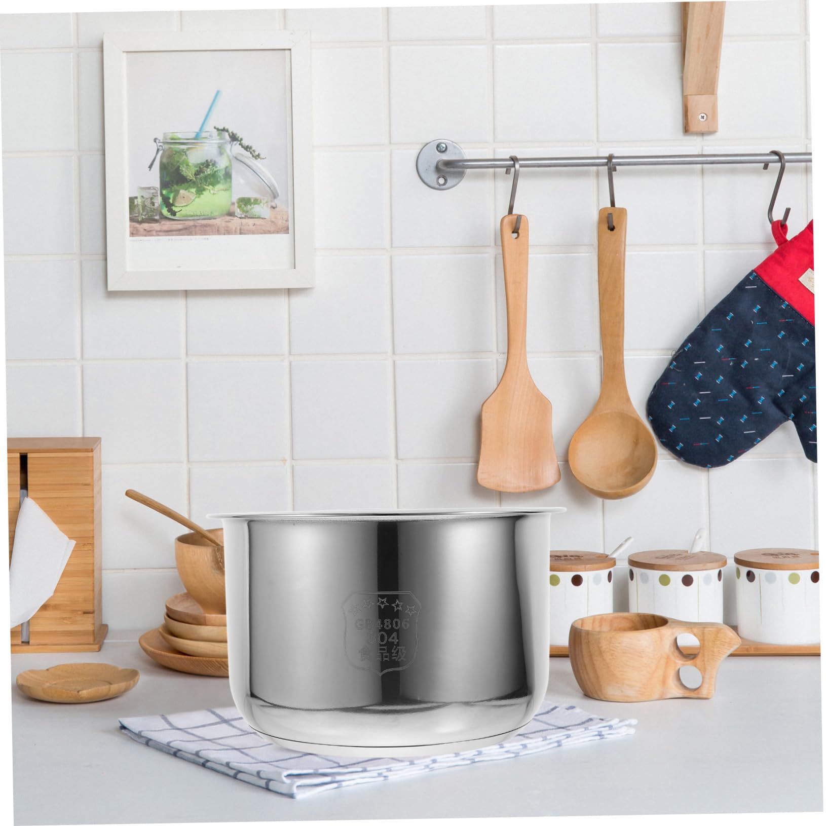 Anneome Rice Cooker Inner Pot Replacement Non Stick Liner for Electric Rice Cooker Cooking Pot for Meal Prep Kitchen Accessory for Cooked Rice