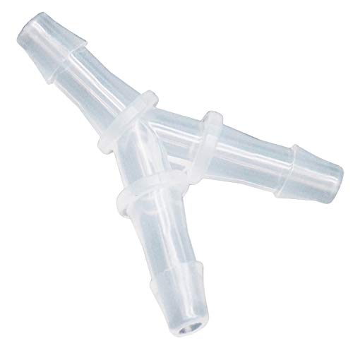 Xiaoyztan 6 Pcs Y-Type Aquarium Air Tubing Splitter Connectors Polypropylene Equal Barb Air Pump Accessories