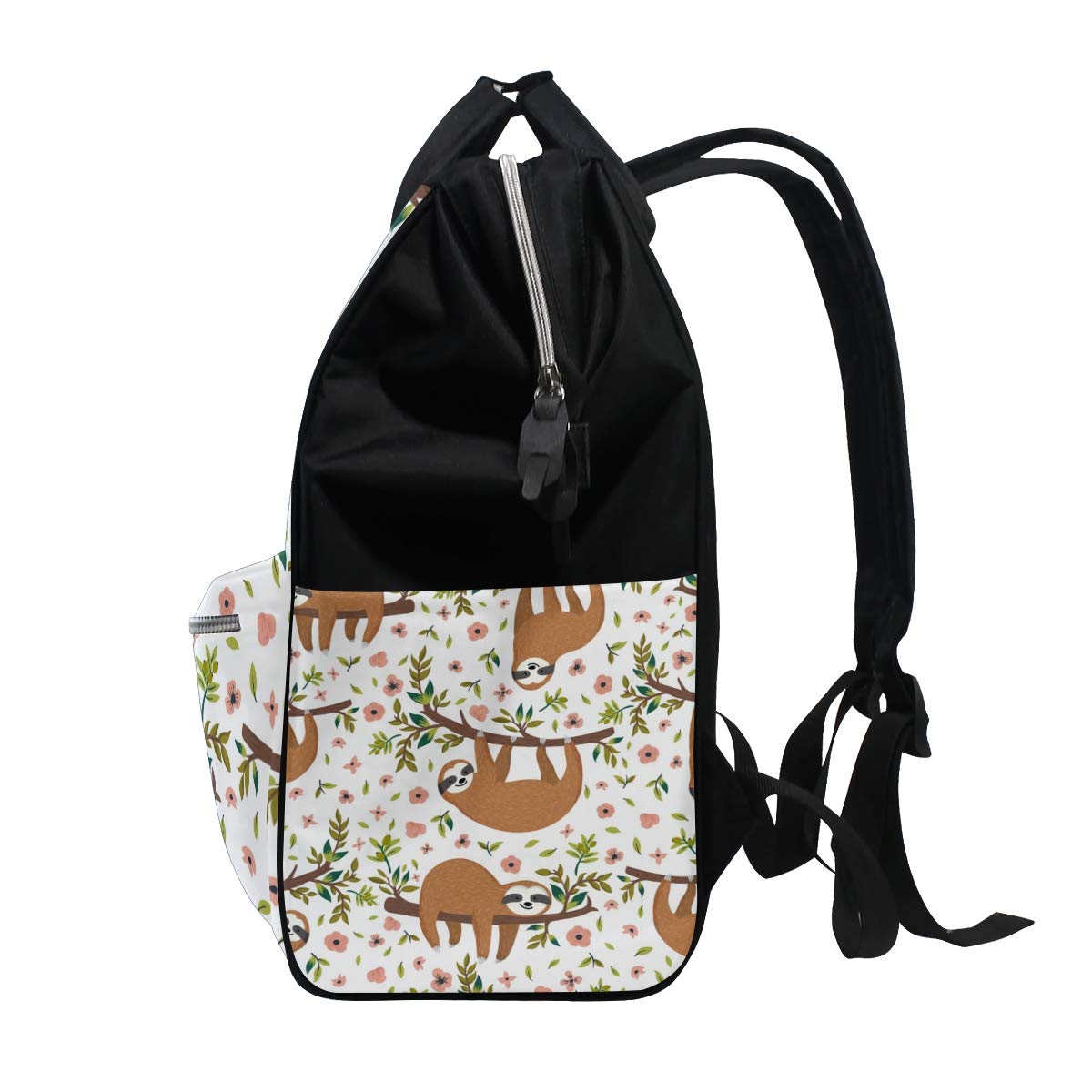 Top Carpenter Diaper Nappy Bag Travel Backpack Mommy Bag Funny Sloth On Tree for Mom Dad, Ideal Gift for New Mommy