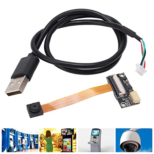5MP Camera Module, Distortion Free Fixed Focus Computer Webcam Module High Resolution Flexible Structure 15FPS Frame Rate for Electronic Device