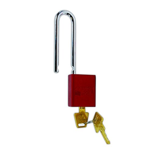 American Lock A1107RED Safety Lock-Out Padlock, Aluminum, Red, Оne Расk