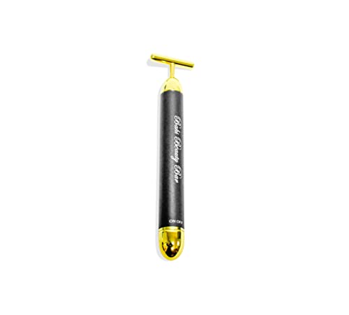 Baki Beauty Bar Electric Face Massager - T-Shape Face Tool for Skin Care - Easy to Use - Black Gold bar - Anti-Aging face Lifting Beauty Product