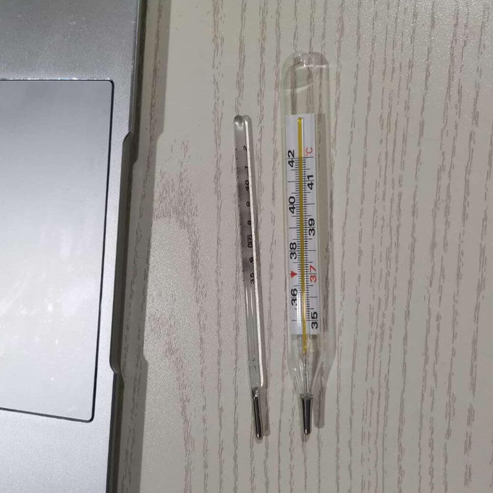 Healeved 4 Pcs Adult Temperature Measurement Glass Oral Temperature Fast Reading Temperature Home Supplies, Easy to Read