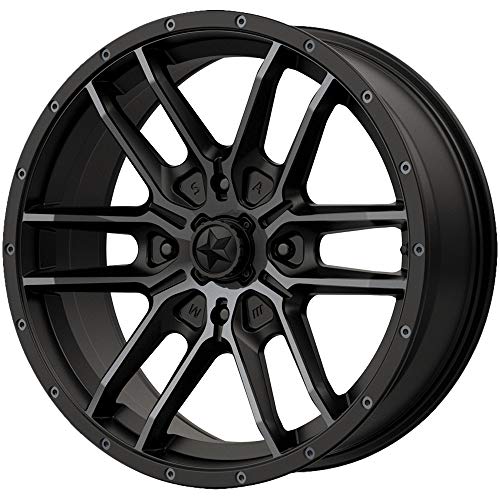 MSA Offroad Wheels M43 FANG Satin Black with Titanium Tint Wheel with Aluminum (15 x 7. inches /4 x 137 mm, 38 mm Offset)