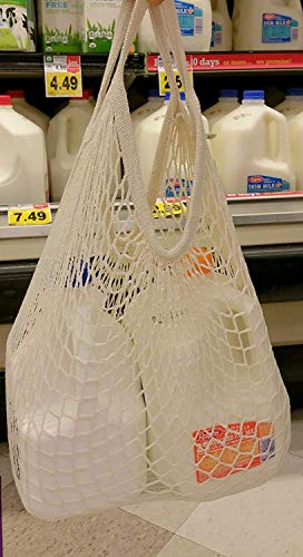 Reusable Cotton Mesh Grocery Washable Bag Black
