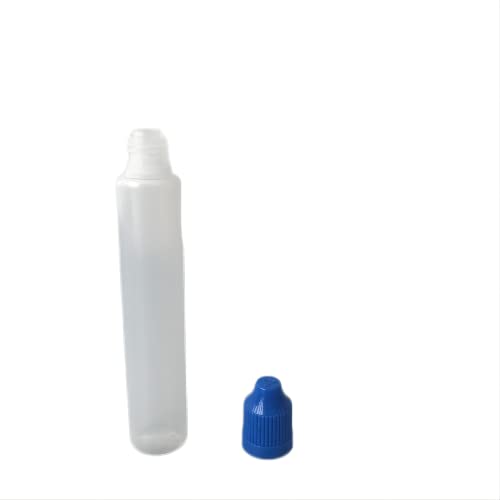 JOYWEE (15 Pack, Multi Color Caps) 30ml PE Pen Plastic Bottle with Childproof Cap for Vape Liquid, Light Oil, Paint, Eye Drops
