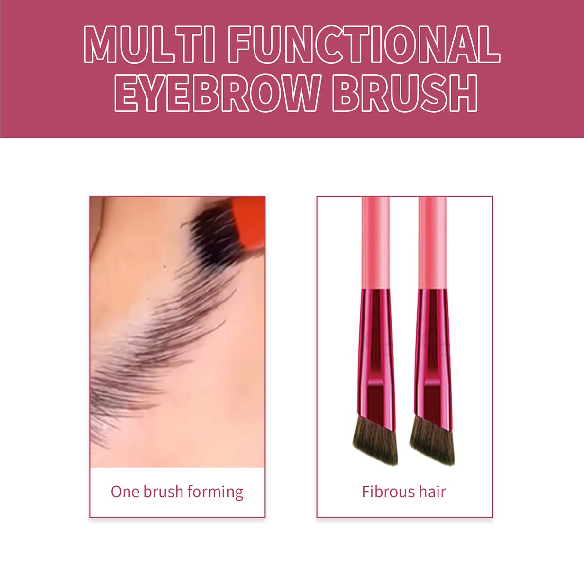 4D Hair Stroke Brow Stamp Brush, Eyebrow Hair Stroke Brush, Realistic Hair Stroke Eyebrow Brush (light brown)