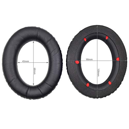 Revolver S Ear Pads - Replacement Ear Cushion Foam Pillow Parts Cover Compatible with Kingston HyperX Cloud Revolver Gaming Headset HX-HSCR-BK/NA,Ear Pads with Softer Leather, Noise Isolation Foam