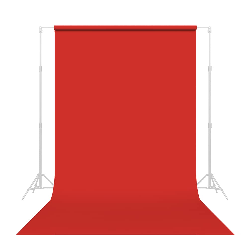 Savage Seamless Paper Photography Backdrop - Color #8 Primary Red, Size 86 Inches Wide x 36 Feet Long, Backdrop for YouTube Videos, Streaming, Interviews and Portraits - Made in USA