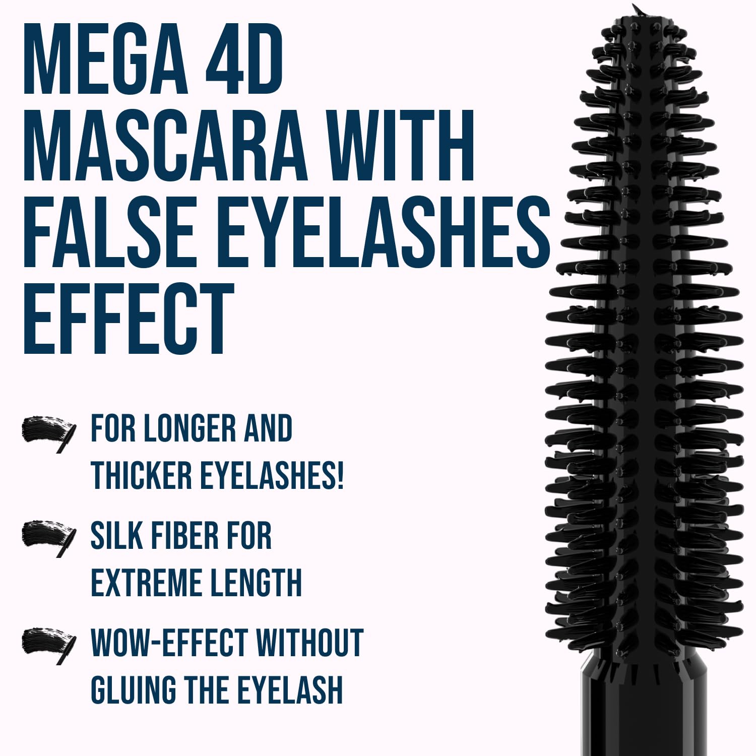 4D Waterproof Mascara β False Lash Effect, Lengthening & Volumizing β Carbon Black, 8 mL