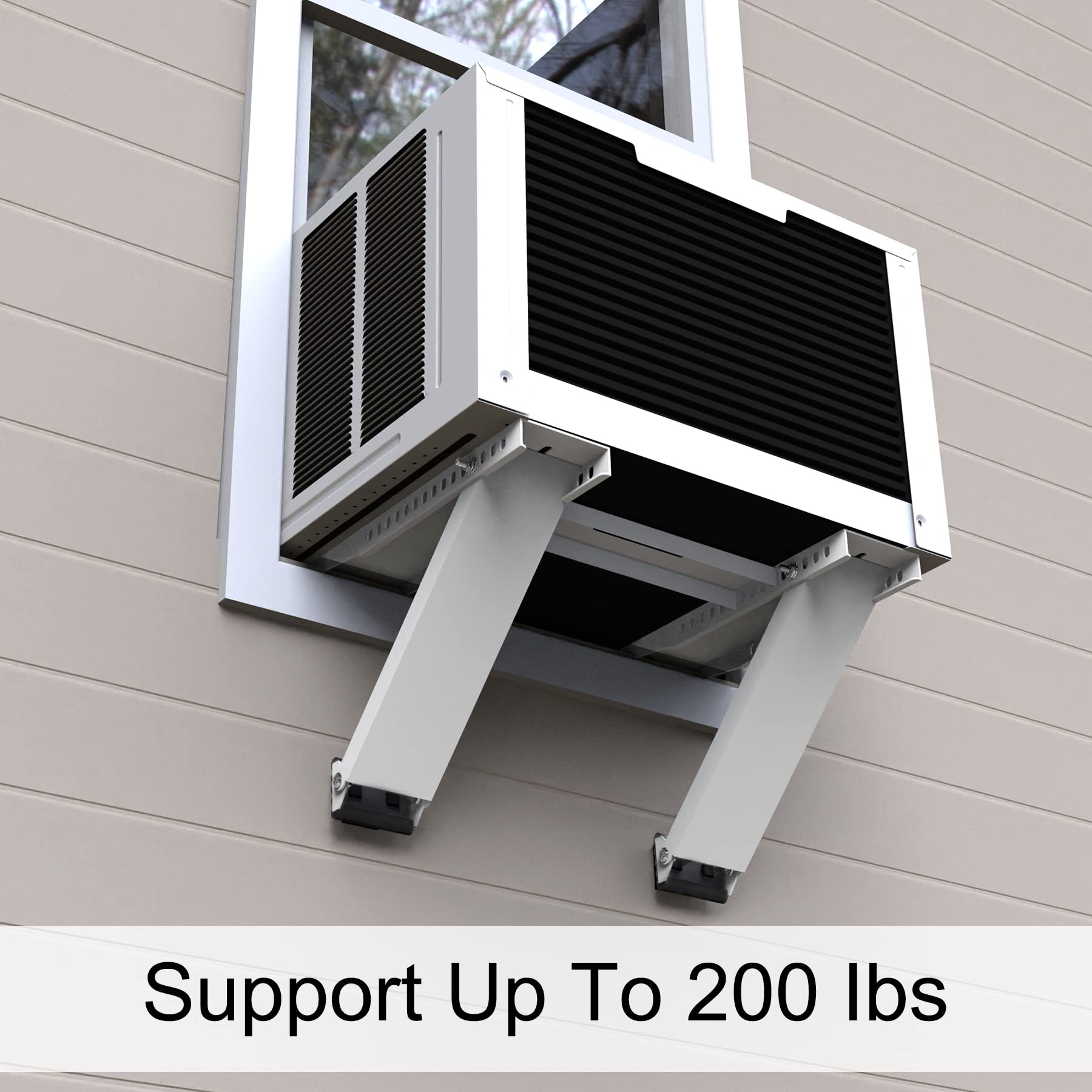 Air Jade Window Air Conditioner Bracket, Drill-Less Window AC Support Heavy Duty, Easy Installation No Drilling Required, Up to 200 lbs