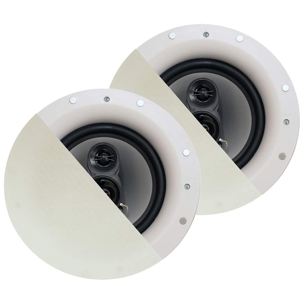 Acoustic Audio by Goldwood CSic84 Frameless 8" in Ceiling 5 Speaker Set 3 Way Home Theater Speakers, White, (Model: CSic84-5S)