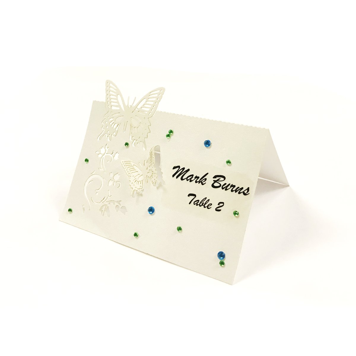 allydrew Laser Cut Wedding Table Setting Place Cards (Set of 50), Butterflies