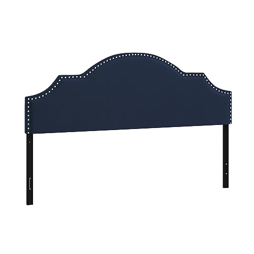 Hillsdale, Cynthia Upholstered King Adjustable Headboard, Navy