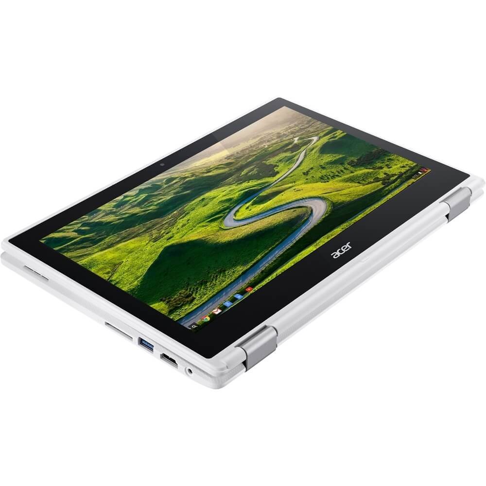 Acer - R 11 CB5-132T-C8ZW 2-in-1 11.6 inches Touch-Screen Chromebook - Intel Celeron - 4GB Memory - 16GB eMMC Flash Memory - White (Renewed)