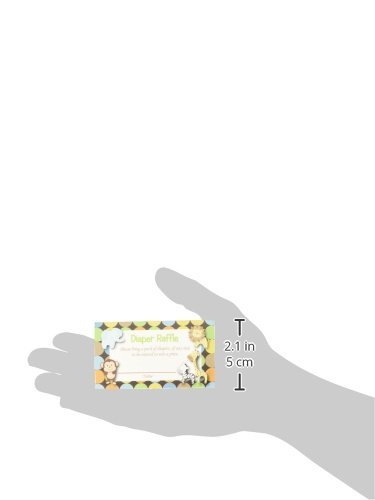 Jungle Printed Diaper Raffle Tickets Boy Neutral Baby Shower (50-Cards)
