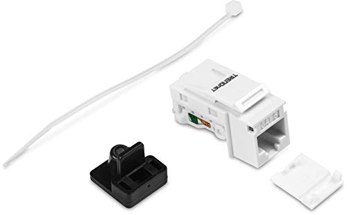 TRENDnet Cat6 RJ45 Keystone Jack 50-Pack Bundle, TC-K50C6, Compatible with Cat5/Cat5e/Cat6 Cabling, Use with The TC-KP24 or TC-KP48 Blank Keystone Patch Panels(Sold Separately) White