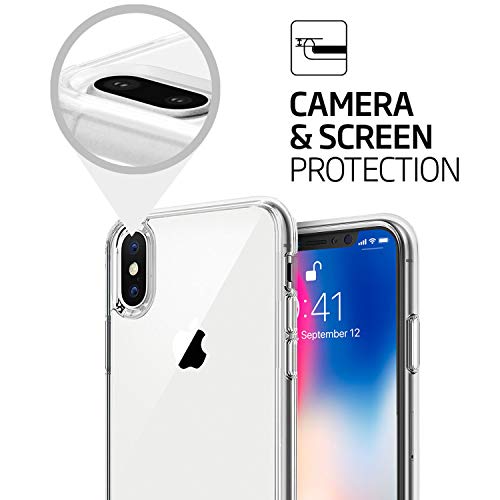 TENOC Phone Case Compatible for iPhone Xs Max, Clear Cases Slim Cute Soft TPU Cover Protective Bumper 6.5 Inch
