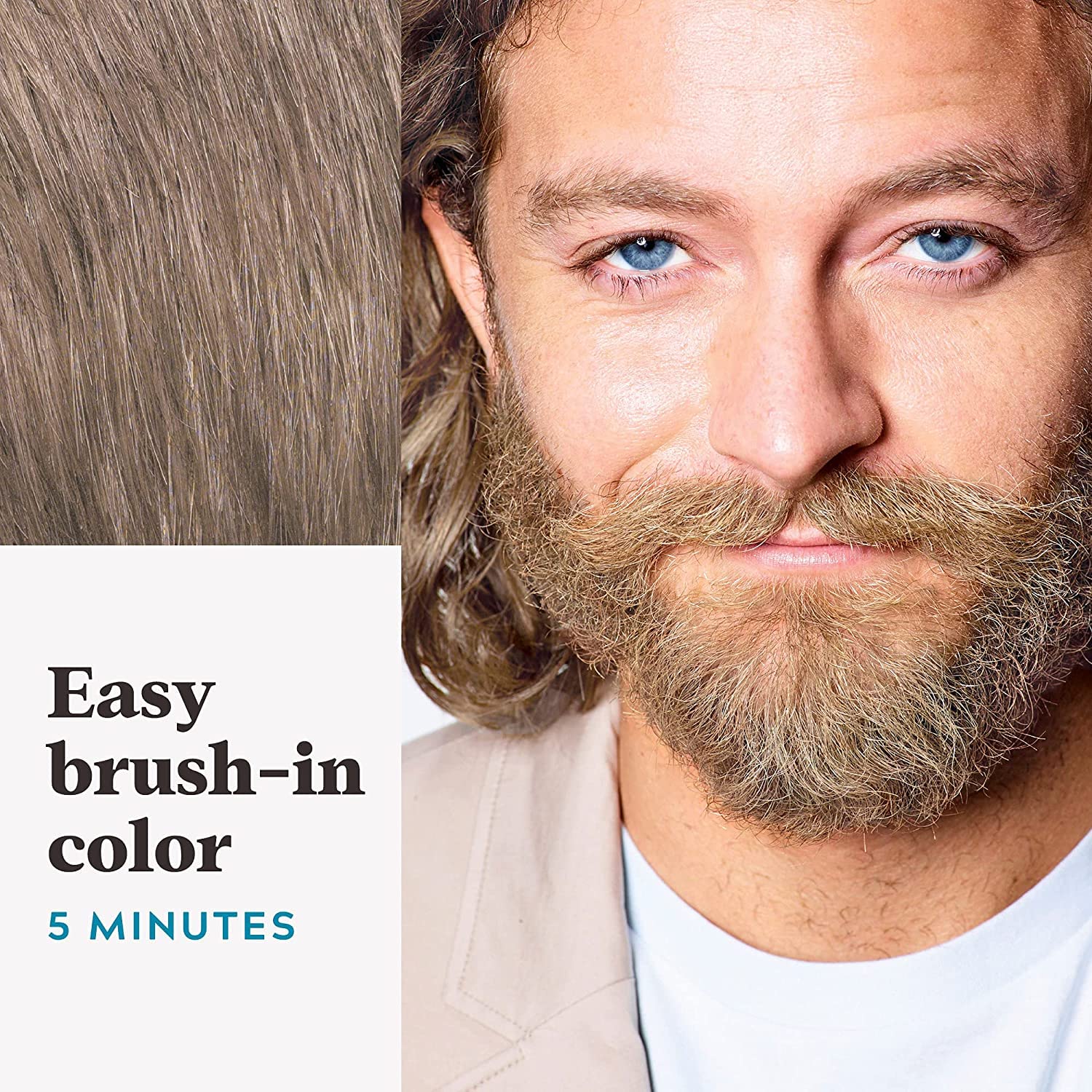 JUST FOR MEN Mustache & Beard Brush-In Color Gel, Blond M-10/15 1 Each (Pack of 2)
