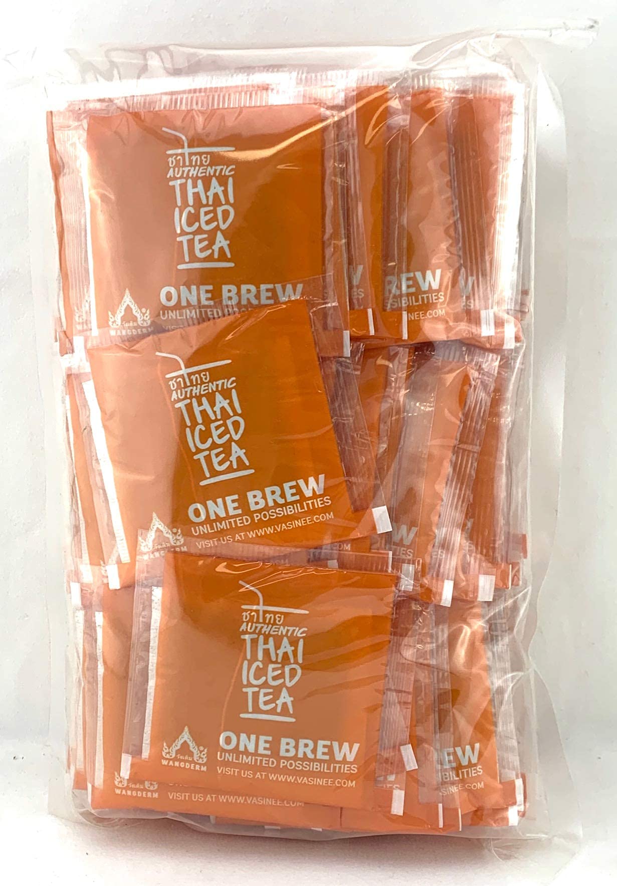 Authentic Thai Iced Tea Family Value Size 70 Bags 8.64oz (245g) By Wang Derm