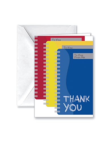 Paper Frenzy School Thank You Note Cards and White Envelopes - 25 pack