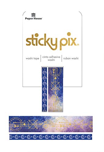 Paper House Productions SET-0010 Stargazer Accessory Bundle-Includes 18 Month Undated Planner 3 Sticker Styles Washi Tape