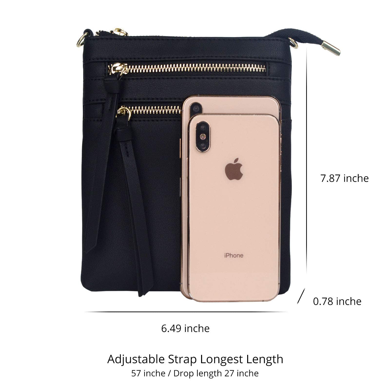 Bveyzi Large Capacity Wallets & Small Crossbody Purses for Women