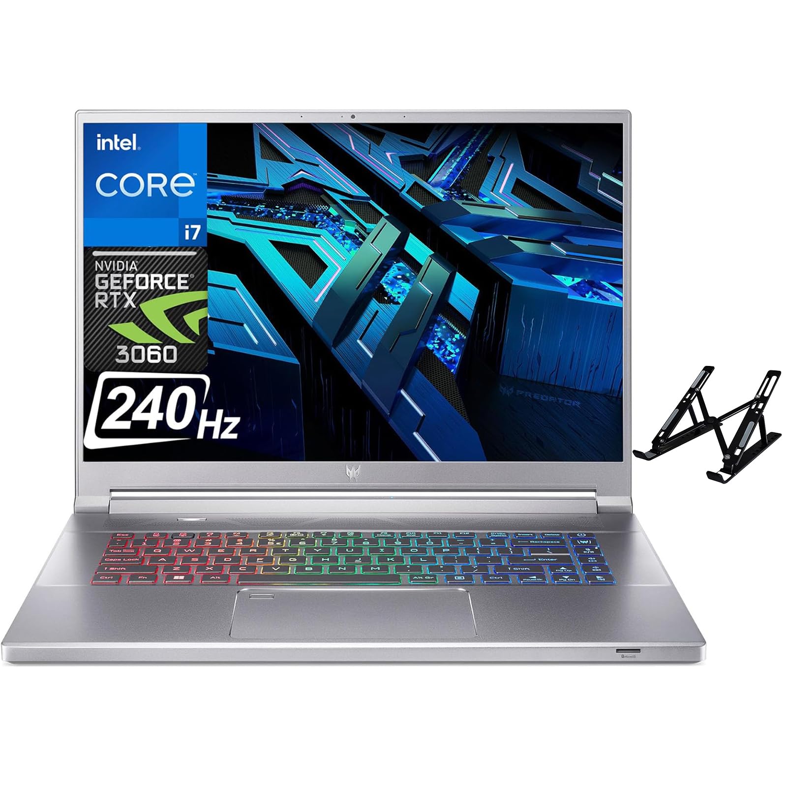 acer Predator Triton 300 SE Gaming Laptop 2023 Newest, 16" 240Hz Display, Intel-Core i7 12700H, RTX 3060, 64GB DDR5 RAM, 2TB SSD, Wi-Fi 6E, Backlit Keyboard, Windows 11 Home, with Laptop Stand