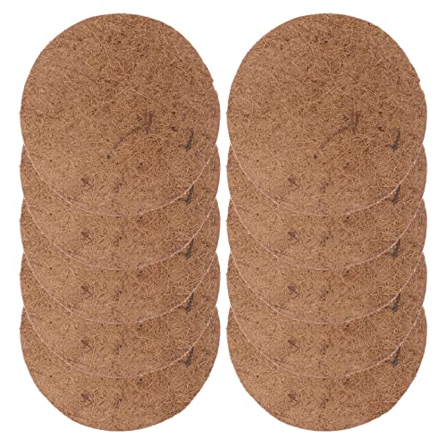balacoo Natural Pigeon Egg Pads- 10Pcs Fiber Substrate Bird Nest, Bird Nest Mats Classic Bird Nest Pads, Racing Pigeon Breeding Eggs Mat for Finch Chicken Bird Nesting Materials
