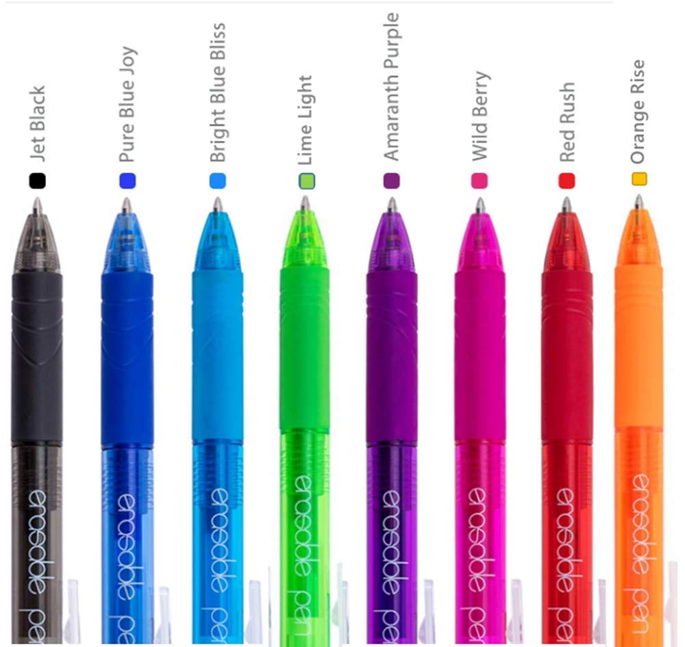 HUALX Erasable Pen Retractable Gel Ink Pens 0.7mm,Drying Rolling Ball Pens with Eraser for Kid Students Adults (8 colors (8 pens + 8 refills)
