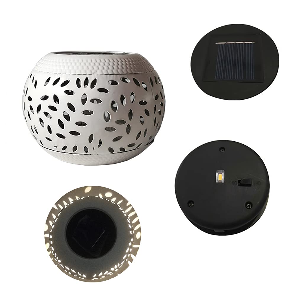 BWWNBY Solar Table Lantern, Outdoor Waterproof Dancing Flickering Flame Solar Powered LED Light, Desktop Decorative Lamp Auto On/Off Lighting Dusk to Dawn for Garden Pathway Yard Patio