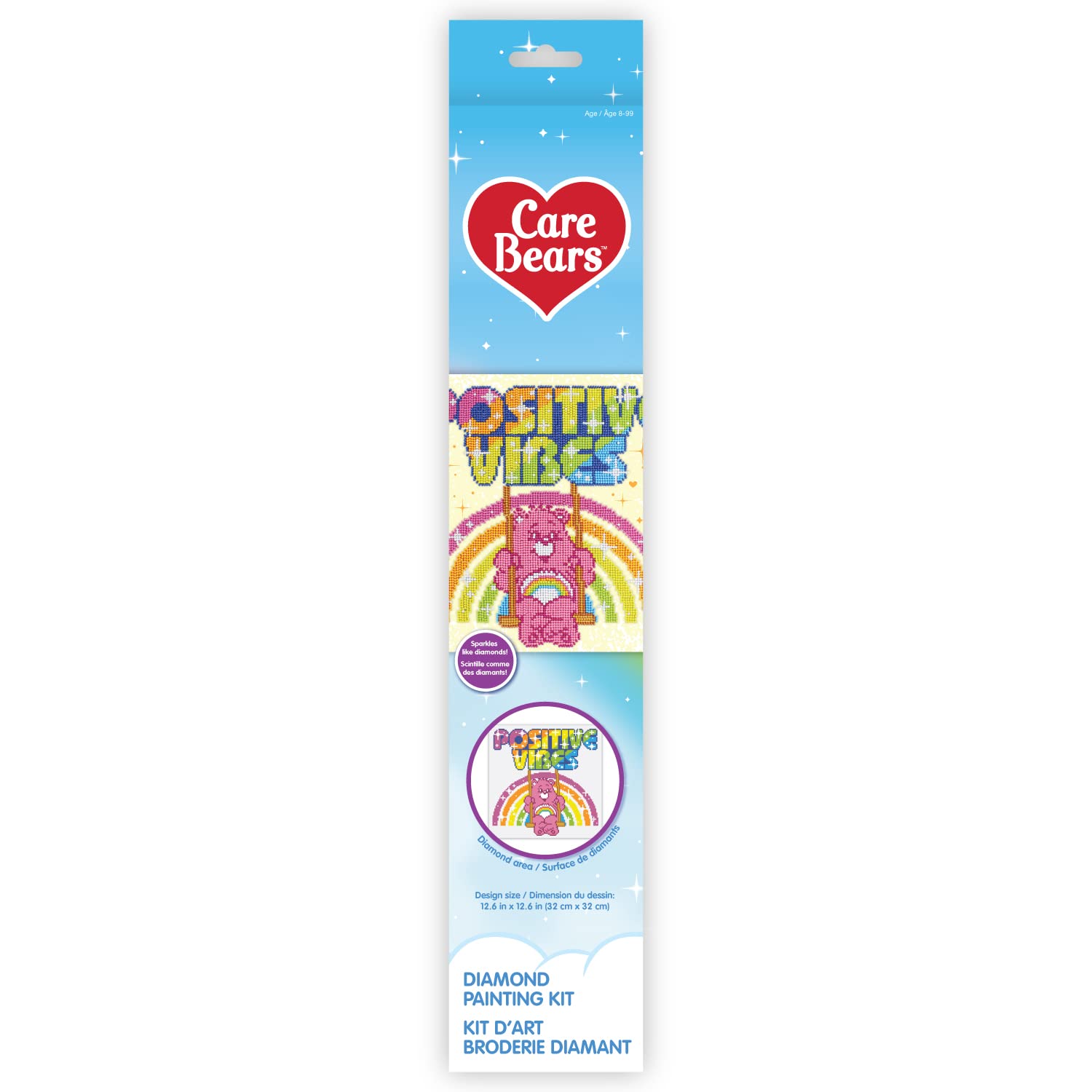 Camelot Dotz Diamond Art Kit 12.6"X12.6"-Care Bears, CB Positive Vibes Multi