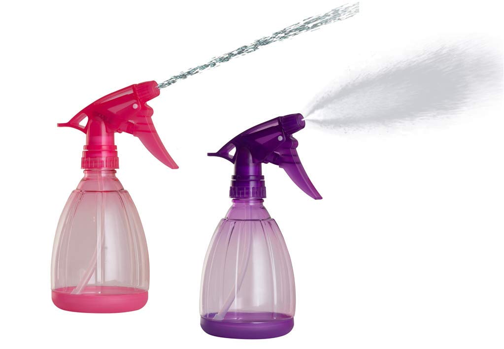 Empty Spray Bottles - 12 Oz Refillable Sprayer - pack of 3 - for Essential Oil, Water, Kitchen, Bath, Beauty, Hair, and Cleaning - Durable Trigger Sprayer with Mist & Stream Modes