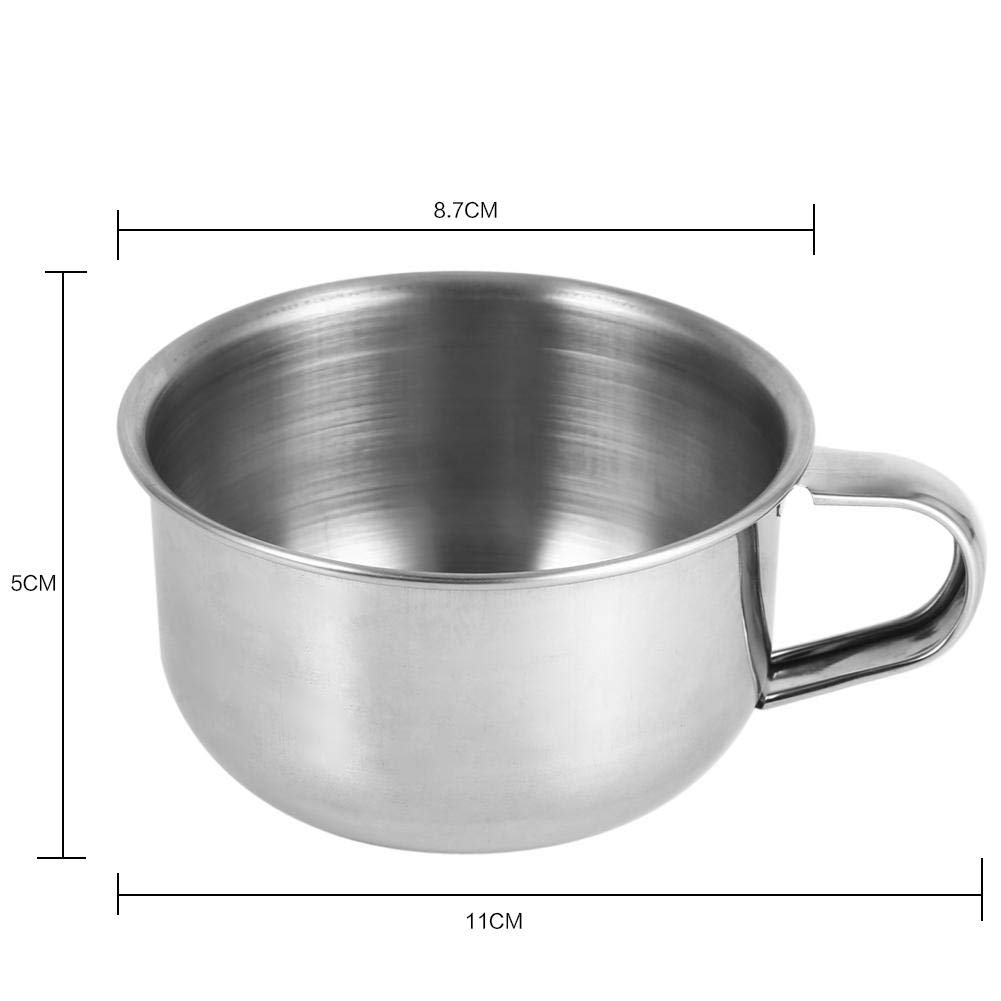 FILFEEL Shaving Soap Mug Bowl, New Stainless Steel Metal Cup Shaver Cleansing Foam Tool For Man