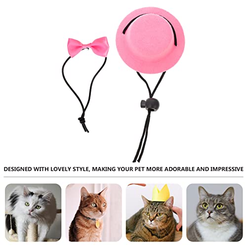 balacoo Small Pet Bowtie Hamster Hat and Bowtie Guinea Pig Black Cap Bow Tie Cool Pet Small Animal Outfit Cosplay Suit for Rats Sugar Glider Chinchilla Ferret Hedgehogs Hamster Top Hat