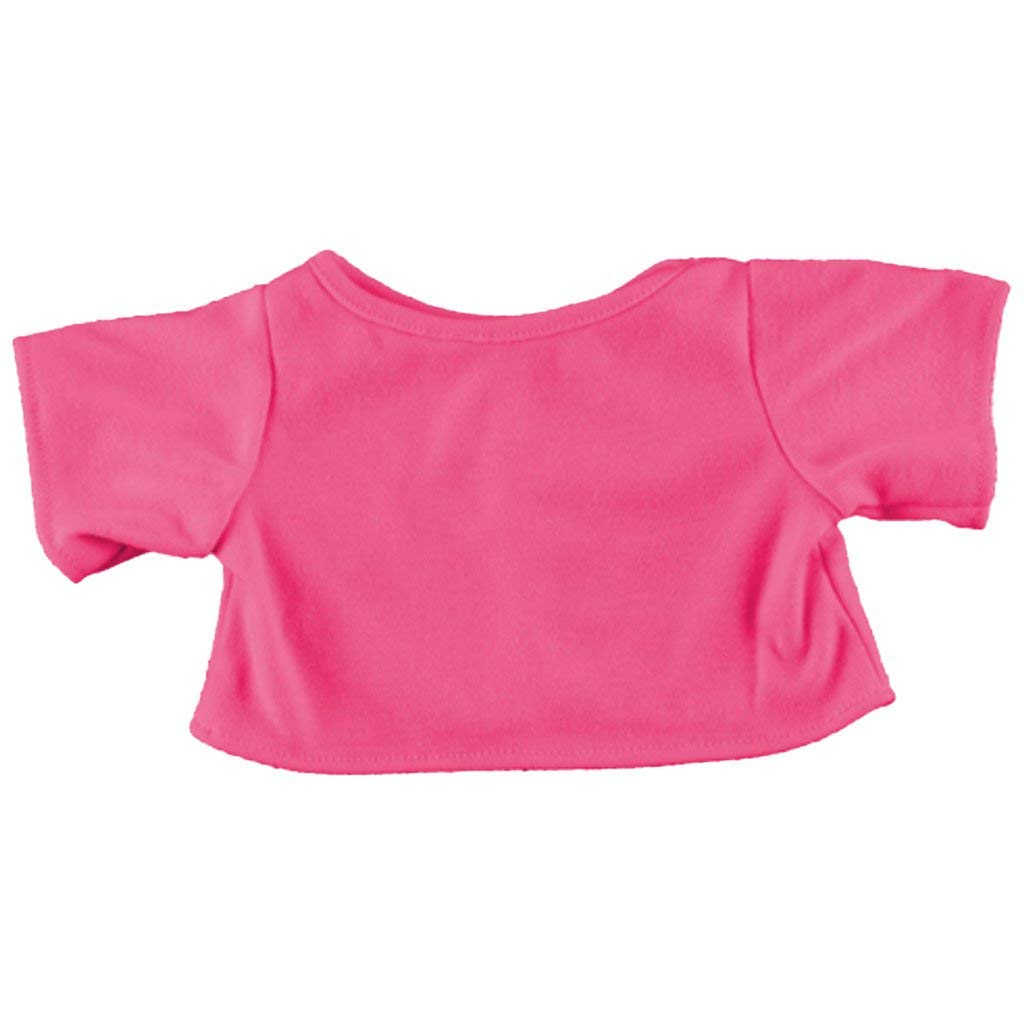 BYO-BFF Stuffed Animals Plush Toy Outfit – Bright Pink T-Shirt 8”