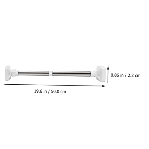 Cabilock 1pc Hole-free Telescopic Rod Retractable Curtain Rod Adjustable Curtain Rod Spring Curtain Rods Adjustable Closet Rod Tension Curtain Rod Shower Rod Tension Stainless Steel White