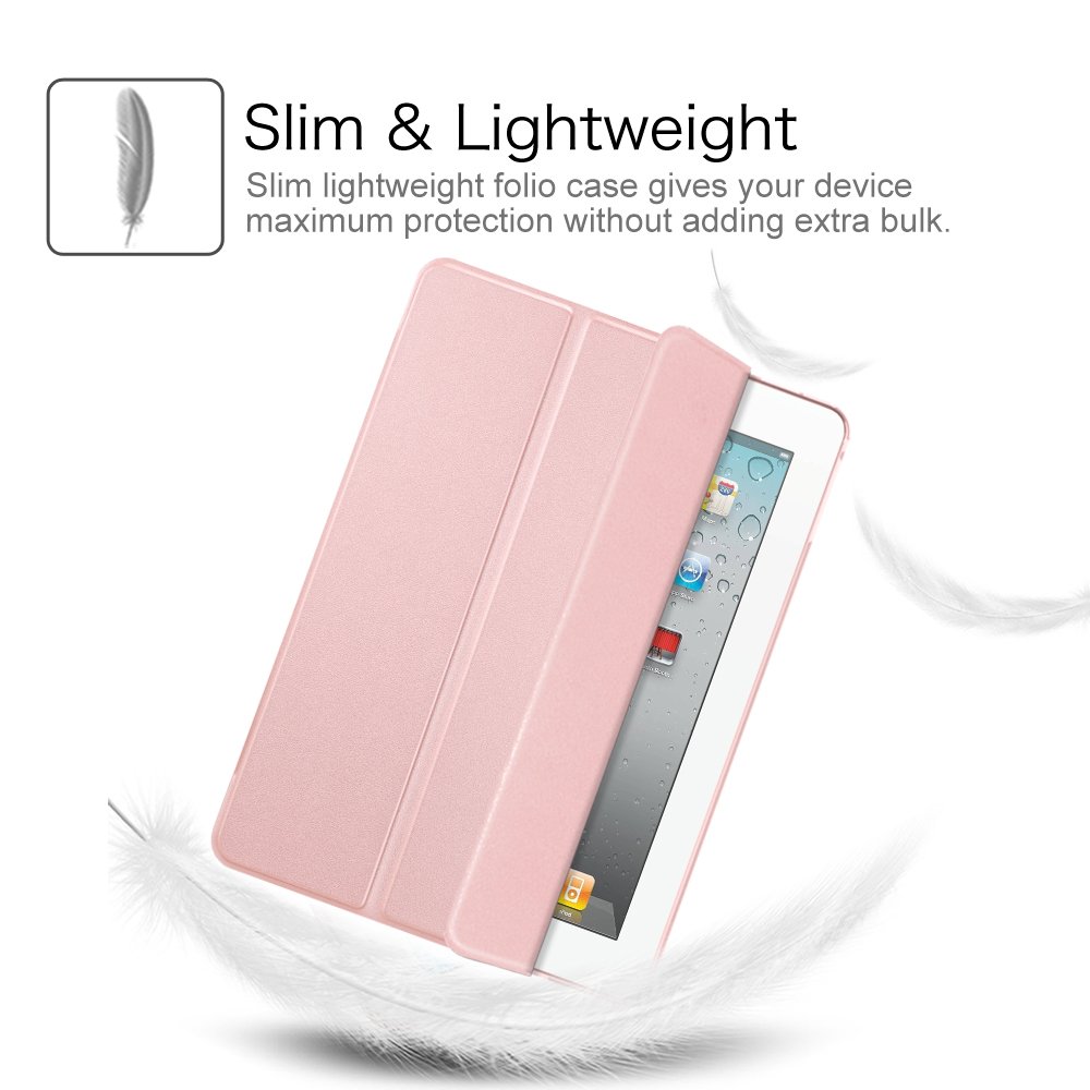 Fintie Case for iPad 4th Generation (2012 Model), iPad 3rd Gen (2012 Model), iPad 2 (2011 Model) 9.7 inch Tablet - Smart Slim Shell Translucent Frosted Back Cover Auto Wake/Sleep, Rose Gold