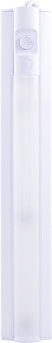 Enbrighten 16 Inch LED Premium Under Cabinet Light Fixture, Plug-In, Bright White 3000K, 384 Lumens, Plastic Housing, On/Off Switch, Perfect for Kitchen, Home Office, Garage, Workbench & more, 26535