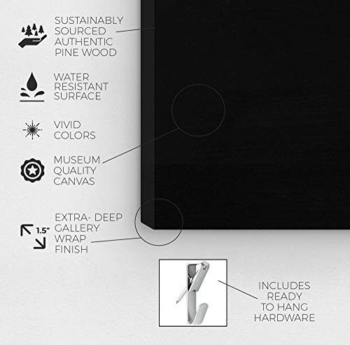 The Oliver Gal Artist Co. Abstract Wall Art Canvas Prints 'Halfway in Black and White' Home Décor, 20 in x 20