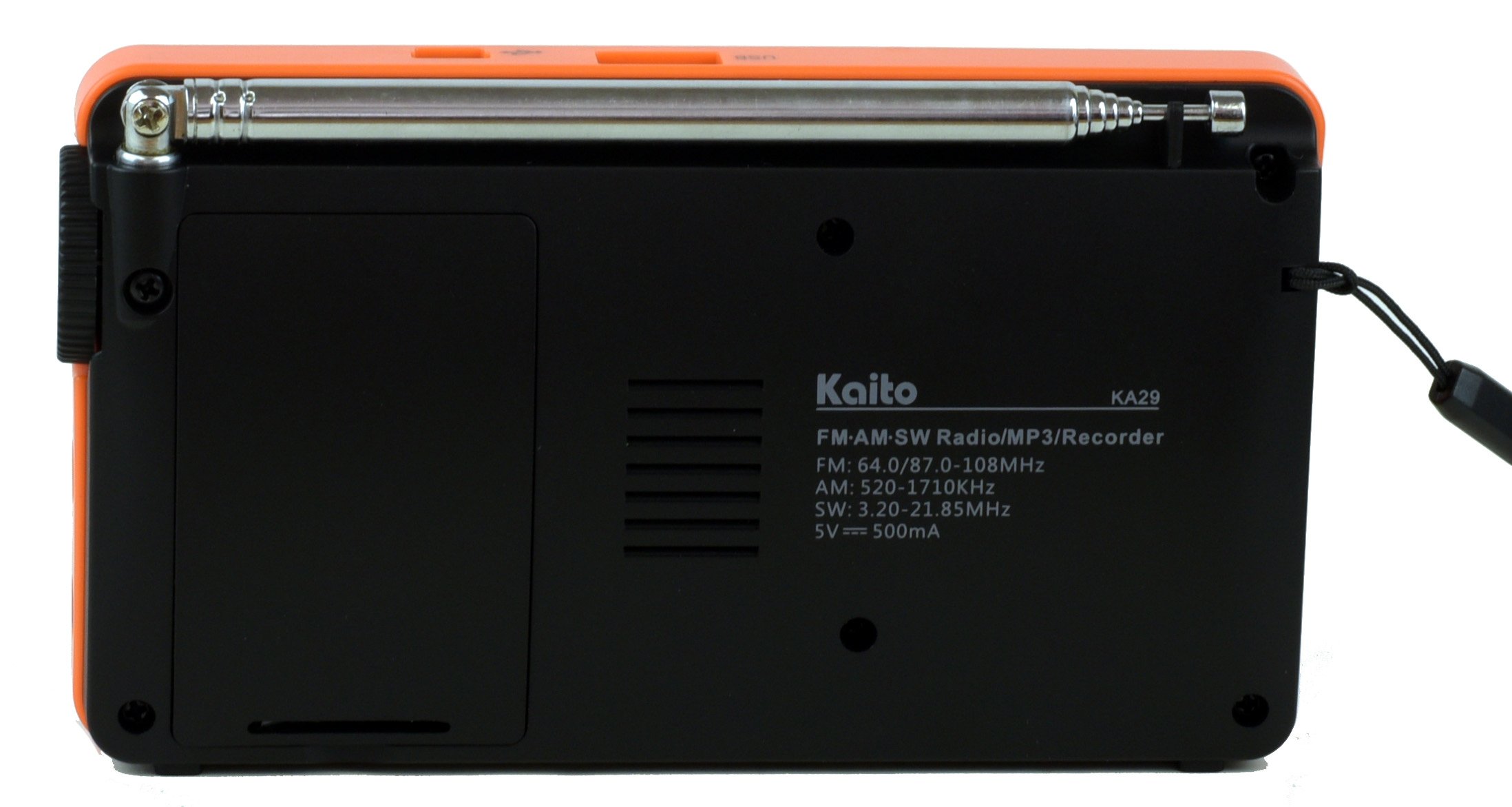 Kaito KA29 All in one World Receiver, with Recorder, AM FM SW Radio and MP3 Player(Black)