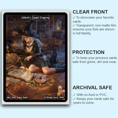 Fantasy North - Kenichi - Shadow Clan Ninja - 100 Smooth Matte TCG Trading Card Sleeves - Black Border - Fits Magic MTG Commander Pokemon and Other Card Games - Playing Card Sleeves
