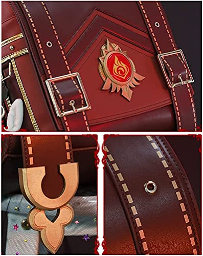 BoerMee Genshin Impact Cosplay Backpack Klee Bag Travel Bags Klee Cosplay Costume Props Plush Toy Pillow (Backpack)